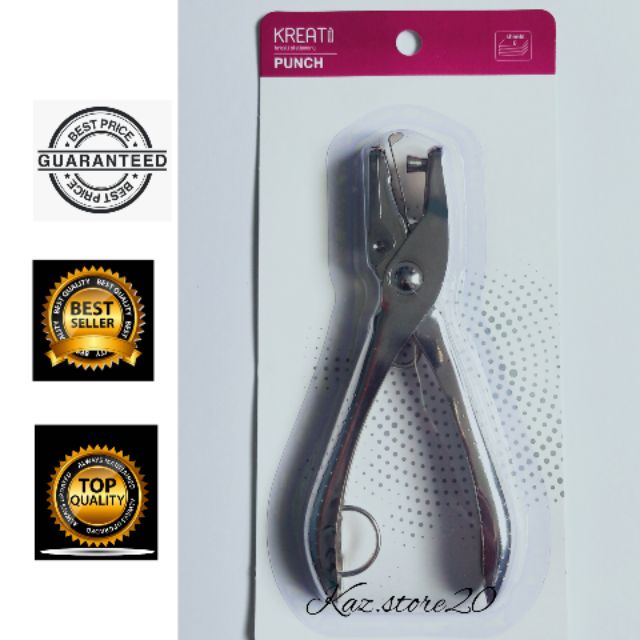 One Hole Punch / Penebuk Lubang Kertas, Plastik / 6mm Single Hole Punch ...