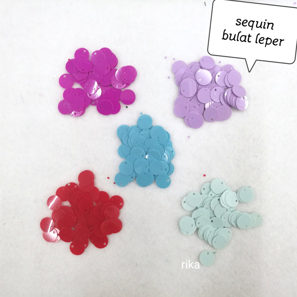 Sequin bulat leper 15mm 5gram labuci 1pack | Shopee Malaysia