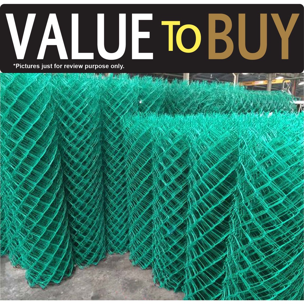 * [Netting-G10] PVC Coated Chain Link Fencing _ Green Colour | Shopee ...