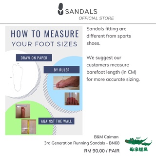 B&M Caiman BN68 3rd Generation Running Y Sandals - Dark Colours ...