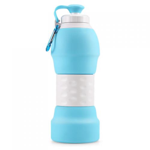 Platinum Silicone Foldable Portable Drinking Water Bottle 580ML (SKY ...