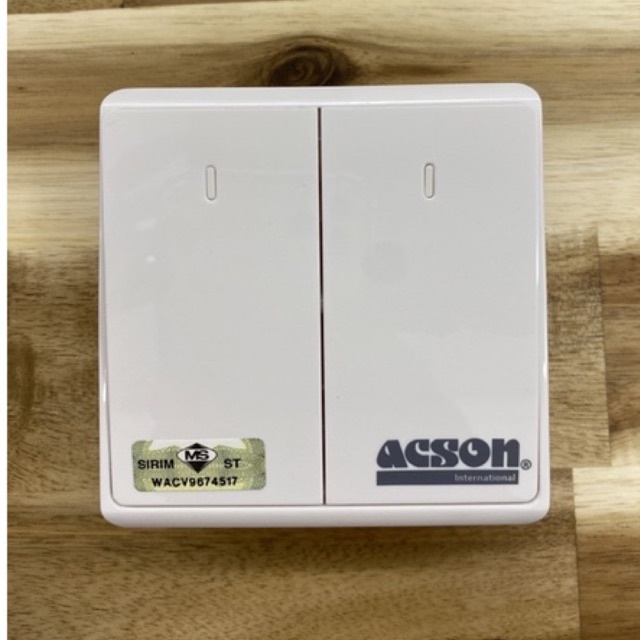 ACSON EASI-SWICTH 021 2 GANG 1 WAY SWITCH | Shopee Malaysia