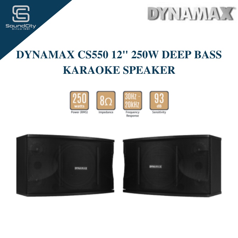 DYNAMAX CS550 12" 250W Deep Bass Karaoke Speaker CS-550 (1Unit) | Shopee Malaysia