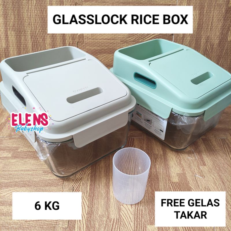 Glasslock RICE BOX 6kg grain container RICE container | Shopee Malaysia