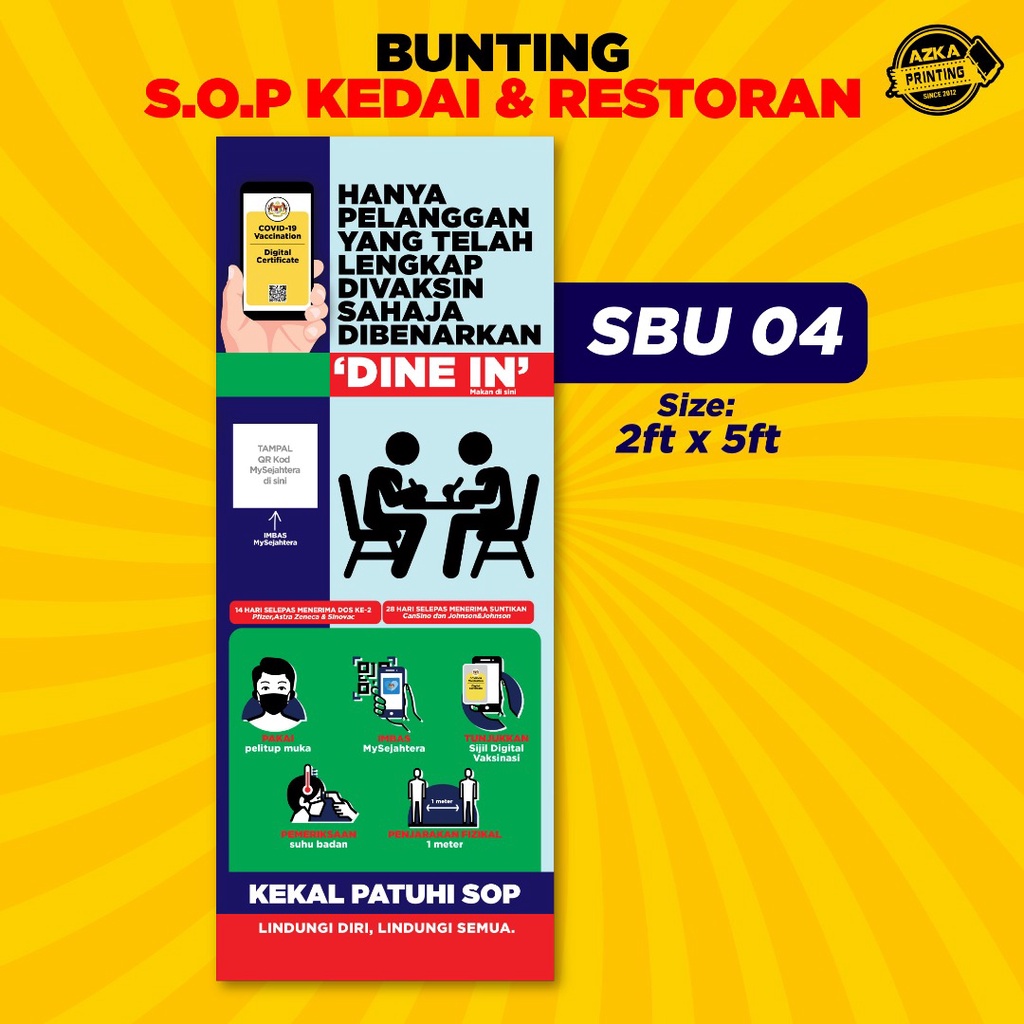 BUNTING & BANNER SOP Kedai Makan, Restoran & Premis Perniagaan 🔥 FREE 8 ...