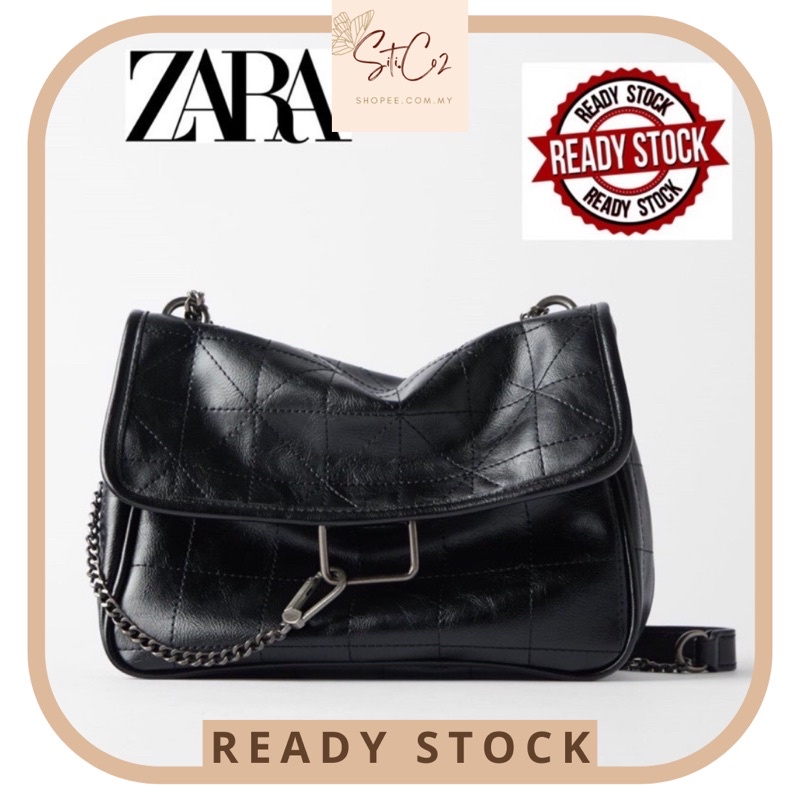 🔥READY STOCK🇲🇾ZARA limited edition sling handbag chain black bag ...