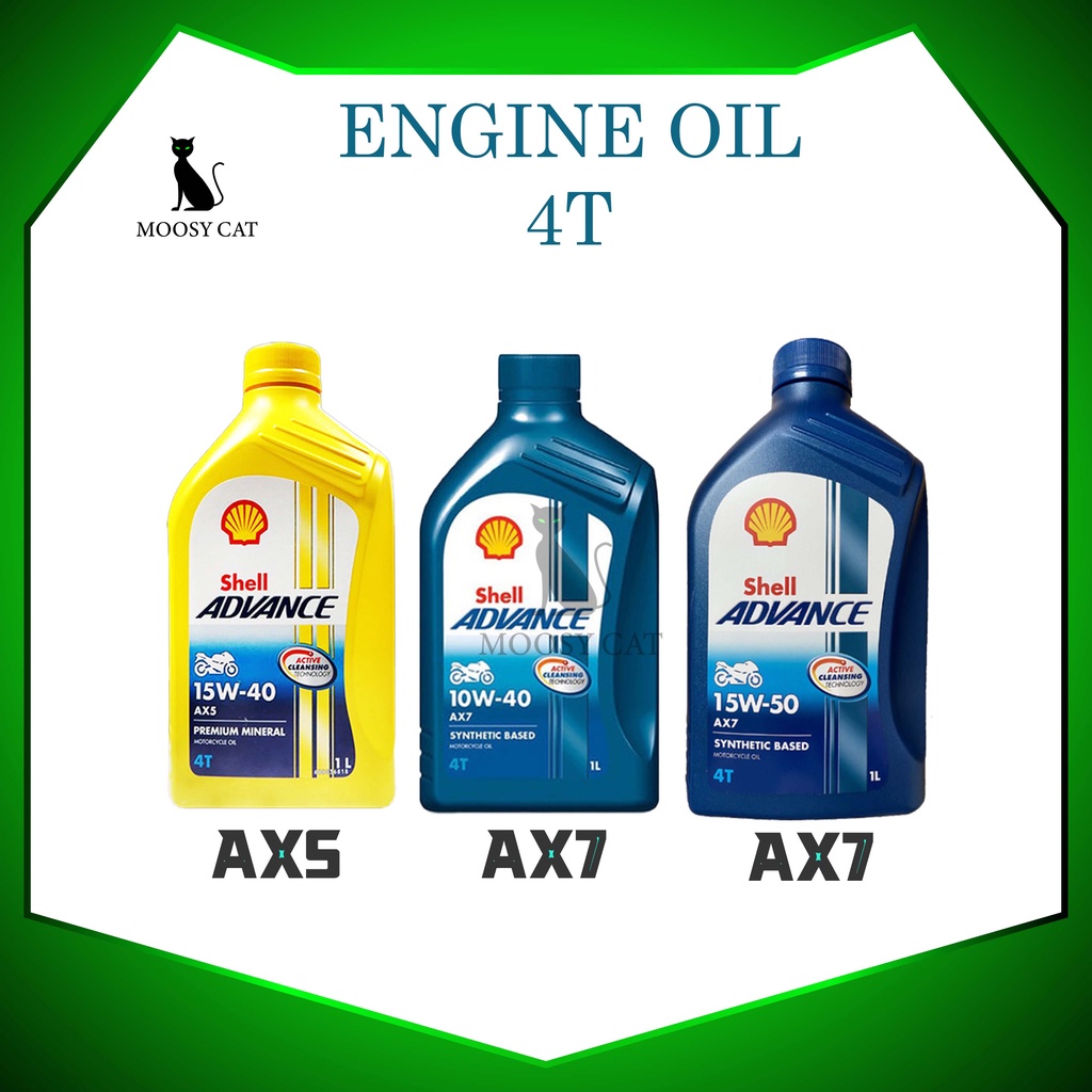 SHELL ADVANCE 4T AX5 AX7 10W40 15W40 15W50 ENGINE OIL MINYAK HITAM ...