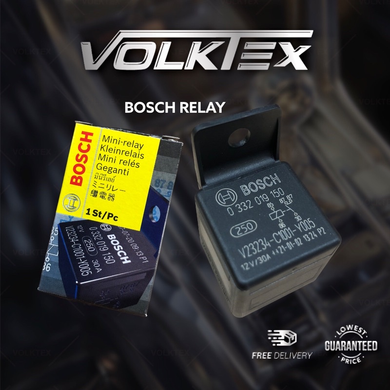 Bosch Universal Automotive Car Relay 12V 30A 5 Pin BOSCH Relay Horn ...