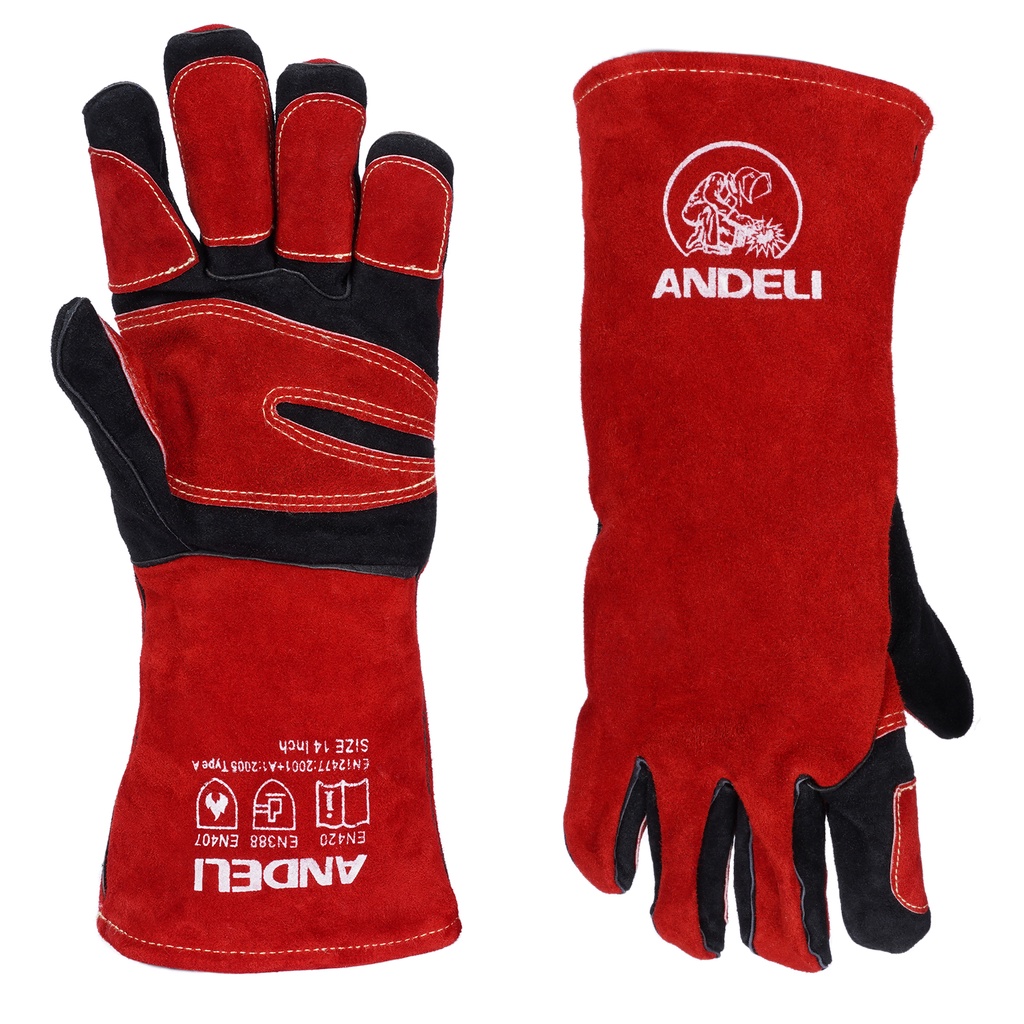 ANDELI Welding Gloves ,TIG/Mig/Welding Gloves Heat/Fire Resistant, BBQ ...