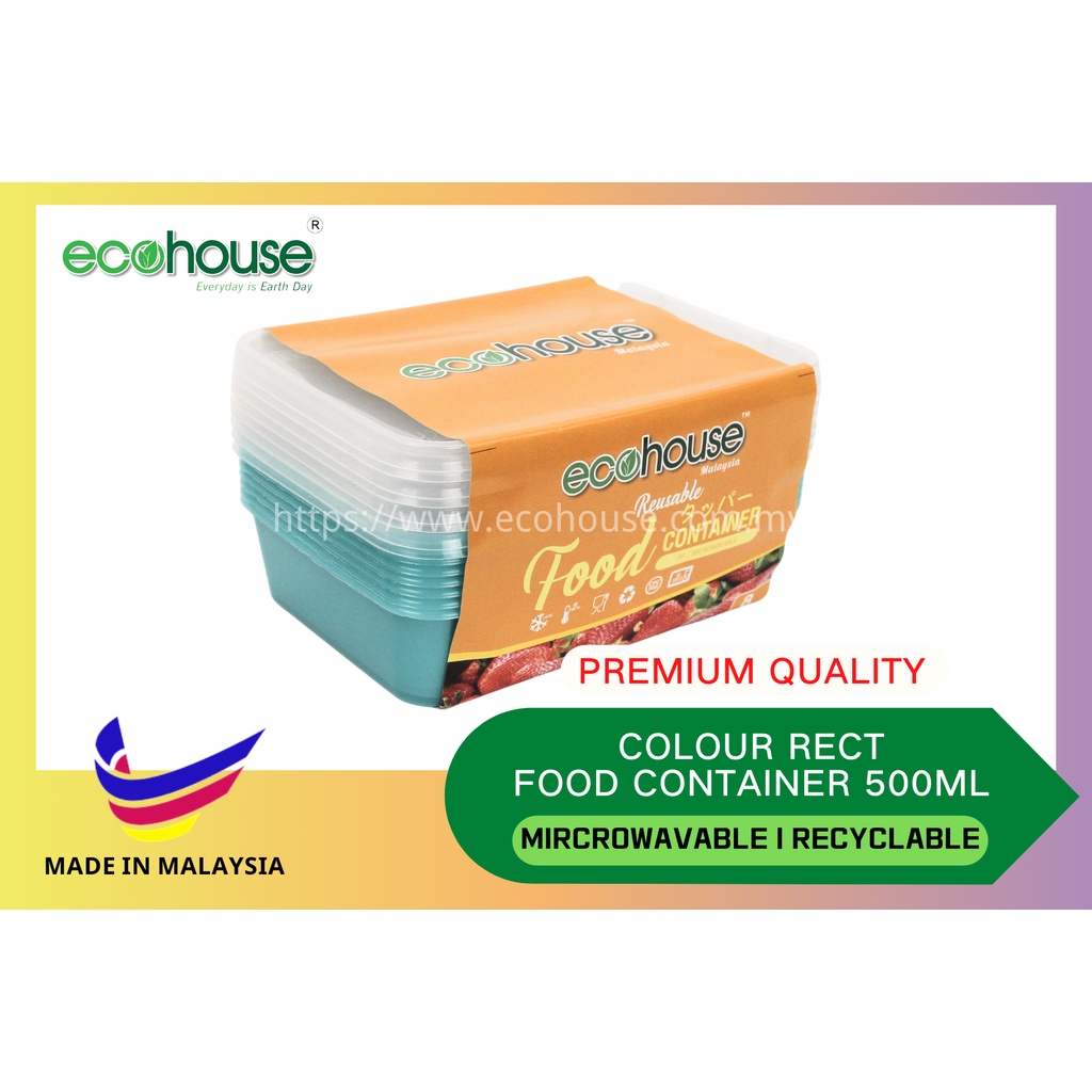 🔥READY STOCK🔥Rectangular 500ml Tiffany Series PP Plastic Food Pack/Microwavable Food Container ...