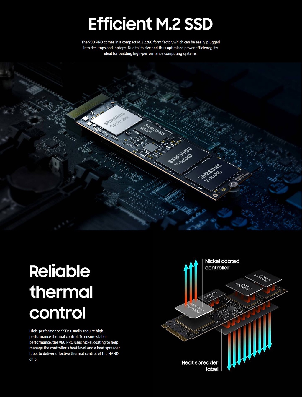 (AONE PLUS SS2) SAMSUNG 980 PRO M.2 2280 PCI-Express Gen 4.0 x4, NVMe ...