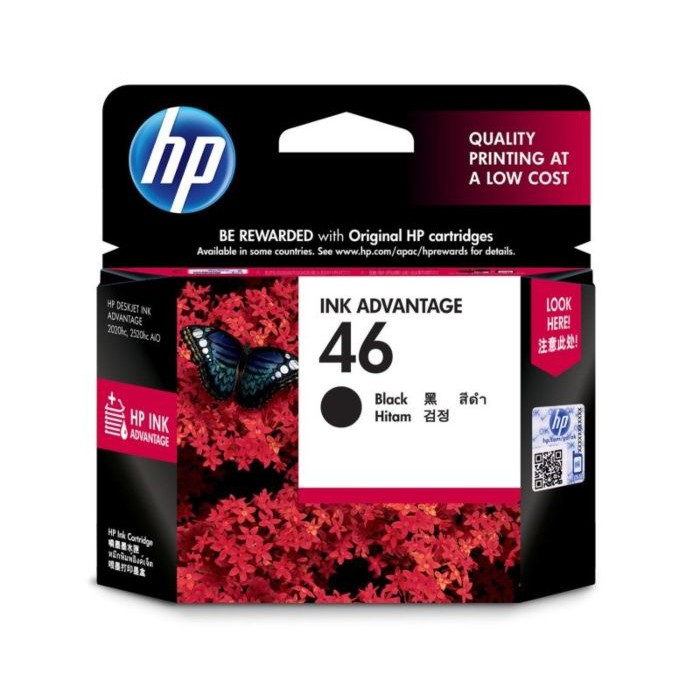 HP 46 Black Ink (Genuine) - CZ637AA | Shopee Malaysia