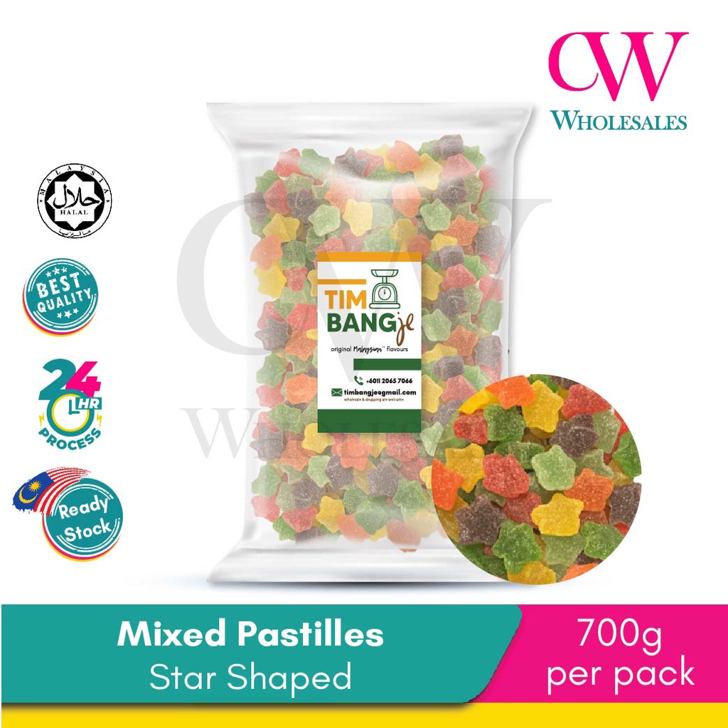 Gummy Jelly Sweets Candy Worm Shaped Mix Pastilles Jelly Asam Rainbow ...