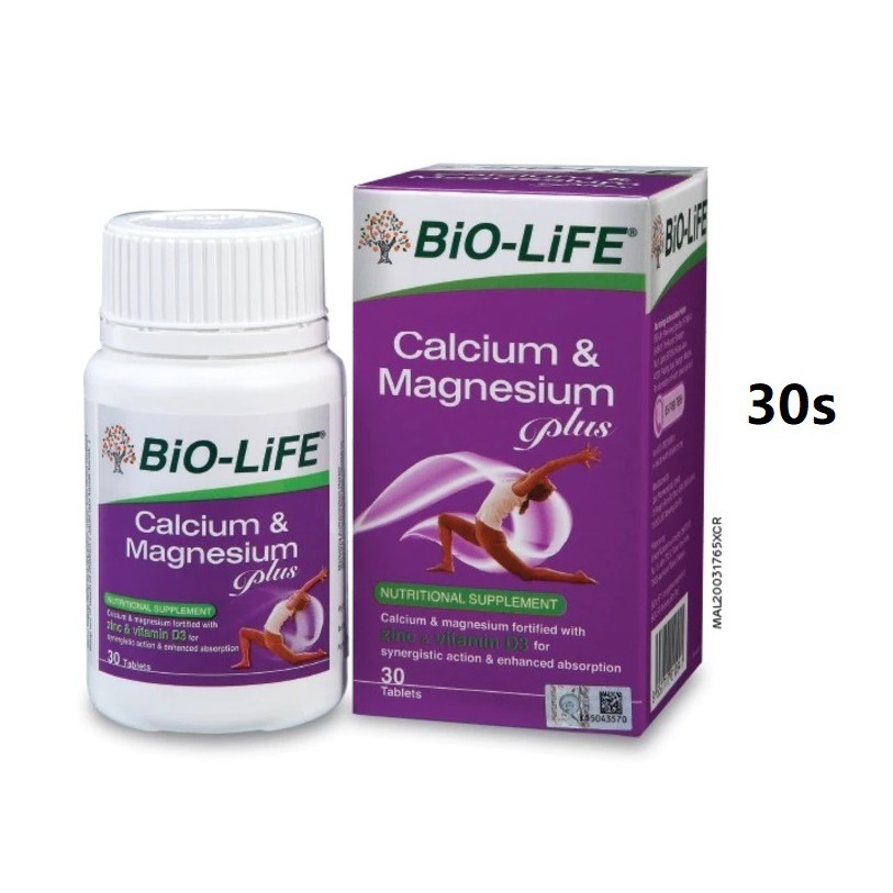 BiO LIFE Calcium Magnesium Plus (30s /100s) biolife bio-life calcium ...