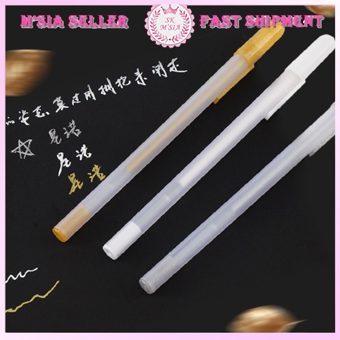 SKM Gold White Silver Ink Art Gel Drawing Pen | Shopee Malaysia
