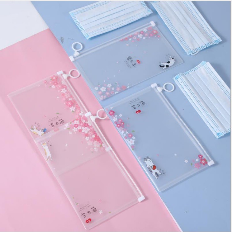 Sakura/Cartoon Mask Storage Bag Mask Keeper,Face Masks Organizer ...