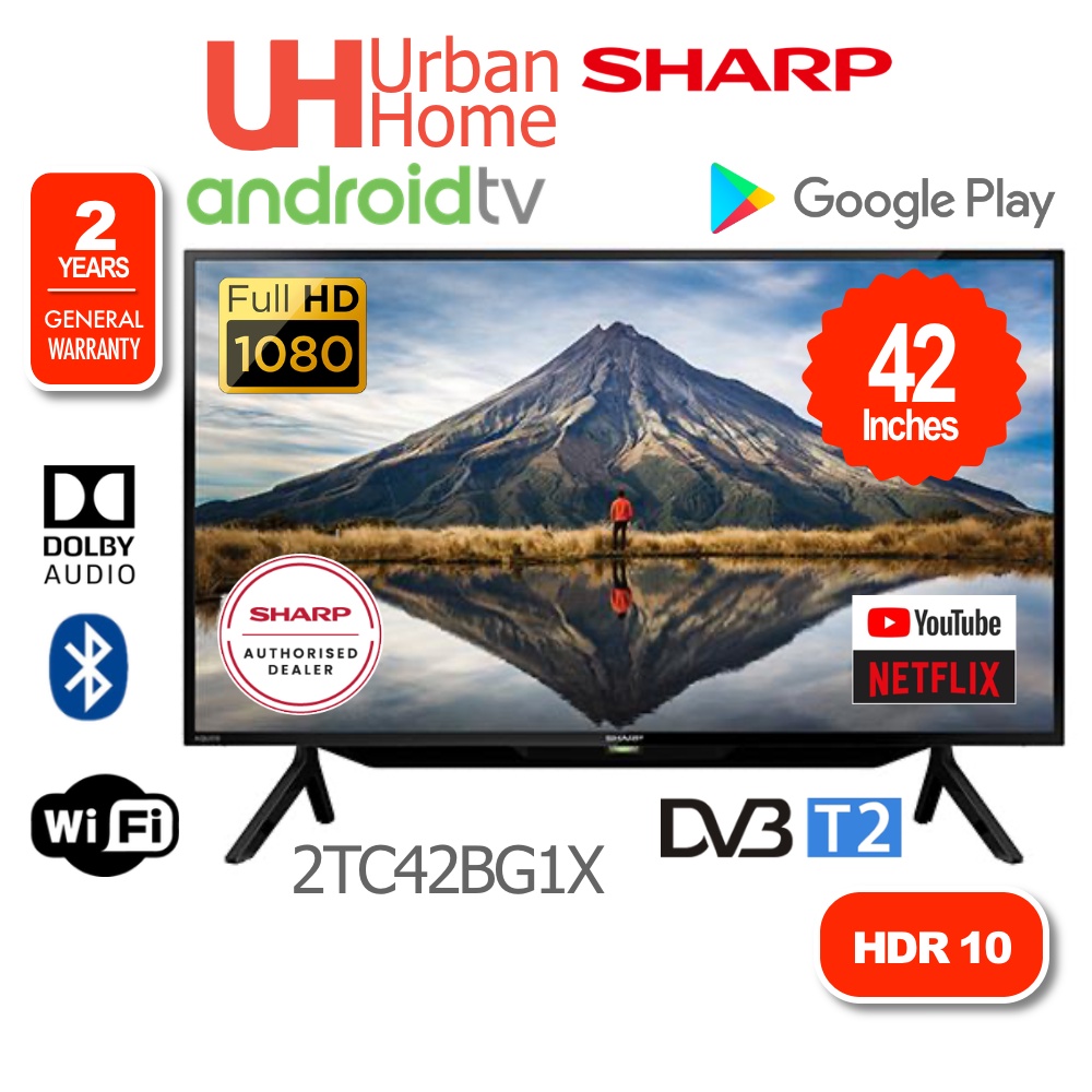 Sharp Android/Google Smart LED TV With Built-in Google Play (42") 2TC42BG1X / 2TC42EG1X | Shopee ...
