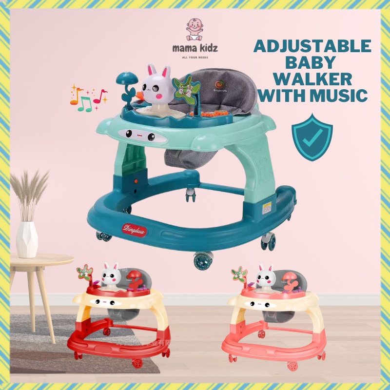 Baby Walker With Music Anti O Leg Adjustable Height Portable ...
