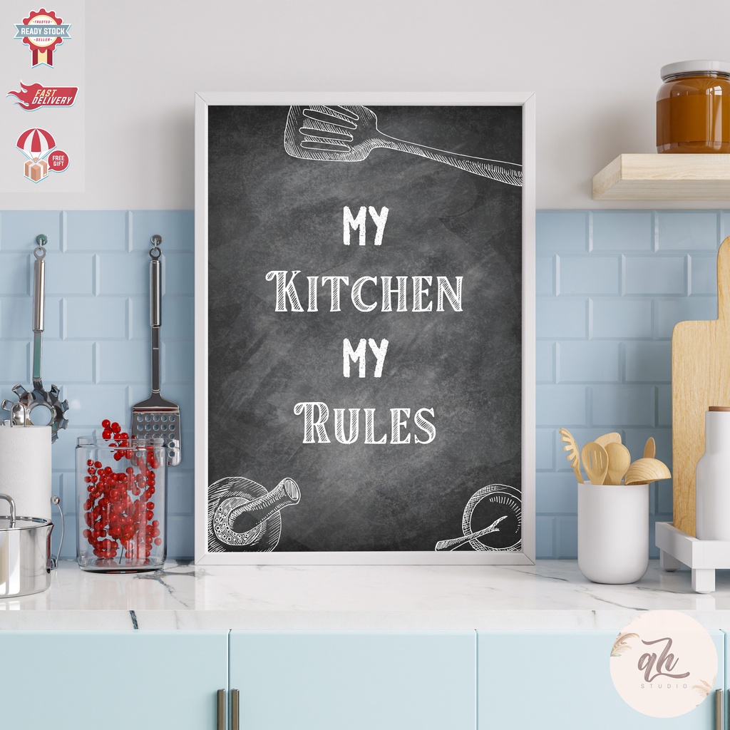Decor Dapur | Frame Hiasan Dinding Dapur | Kitchen Wall Decoration ...