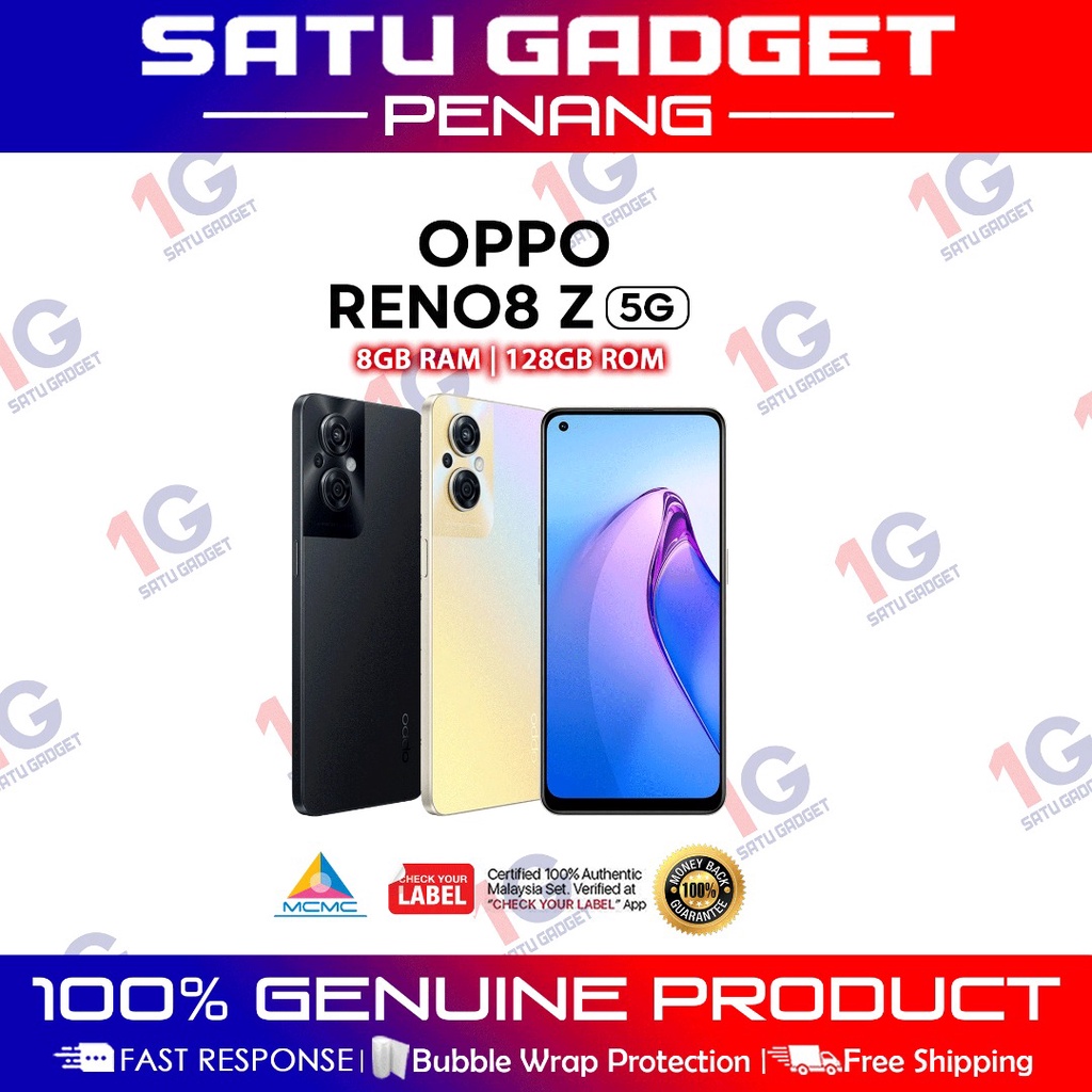 OPPO Reno 8 Z 5G (8GB RAM + 128GB ROM) with 1 Year Oppo Malaysia ...