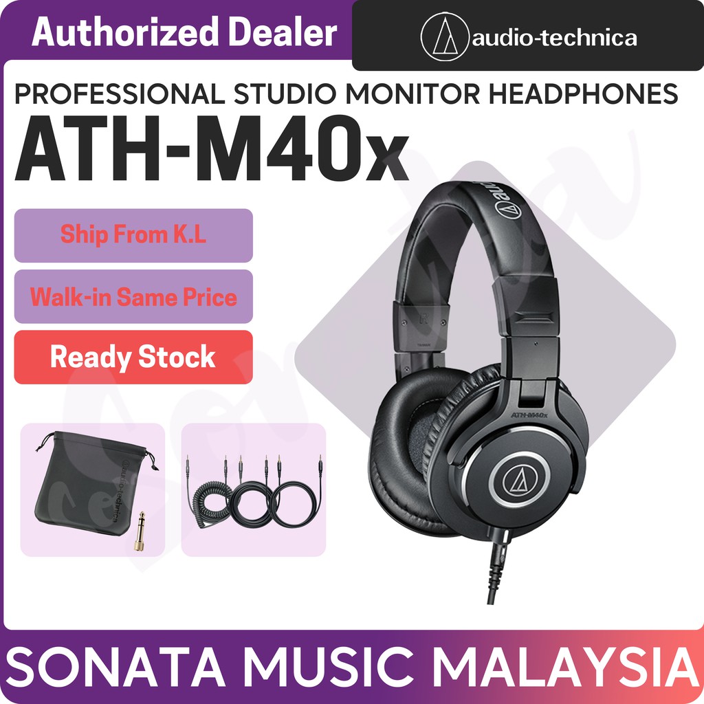 Audio Technica ATH-M40x Professional Monitor Headphone ( Audio-Technica ...