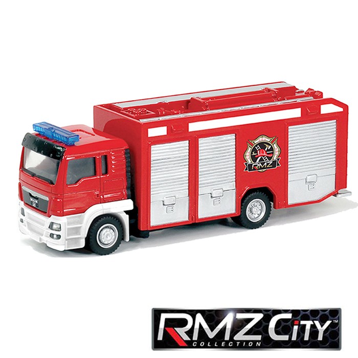 Huadawei RMZ CITY MAN TGS Fire Engine Truck Red Color 1/64 model scale ...