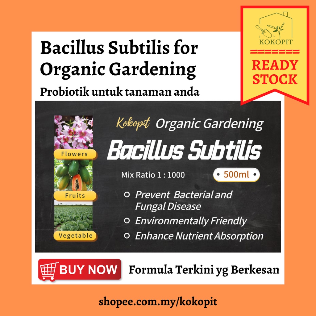 🌱100% ORGANIC🌱 Bacillus Subtilis for Plants | Probiotik untuk Bunga ...