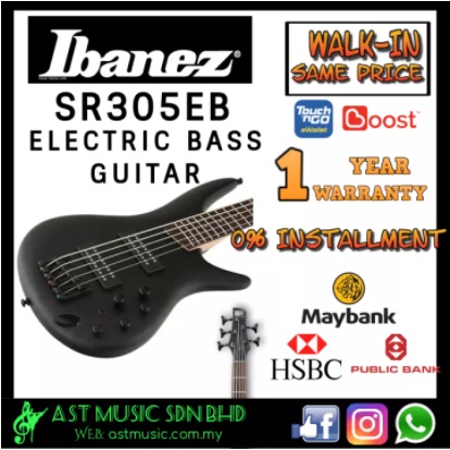 Ibanez SR305EB Standard Electric Bass Guitar - Weathered Black (SR305EB ...