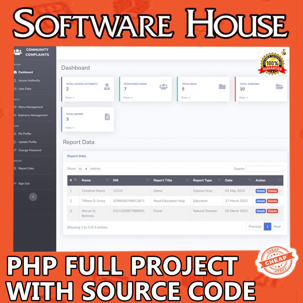Complaint Management System V2 Full PHP Project with Source Code ...