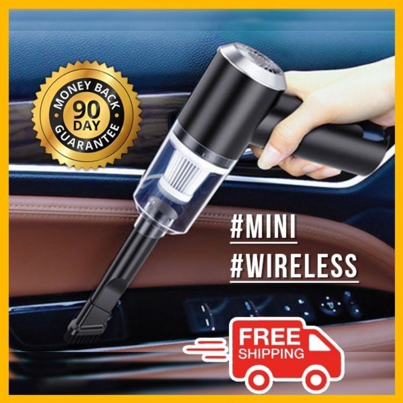 Wireless Portable Car Vacuum Cleaner Rechargeable车载吸尘器 无线充电 | Shopee ...