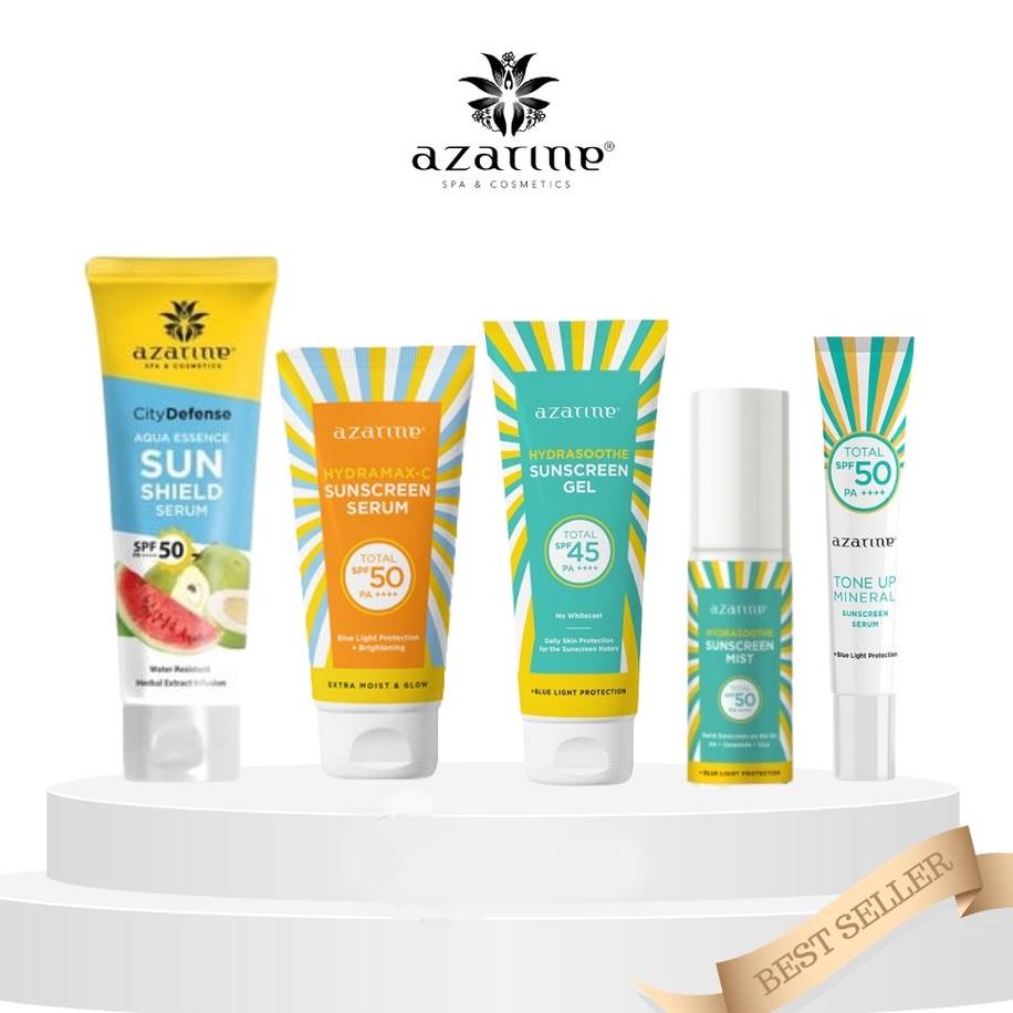 HIJAU Sunscreen Azarine All Variants - Hydrasoothe Gel SPF45 / City ...