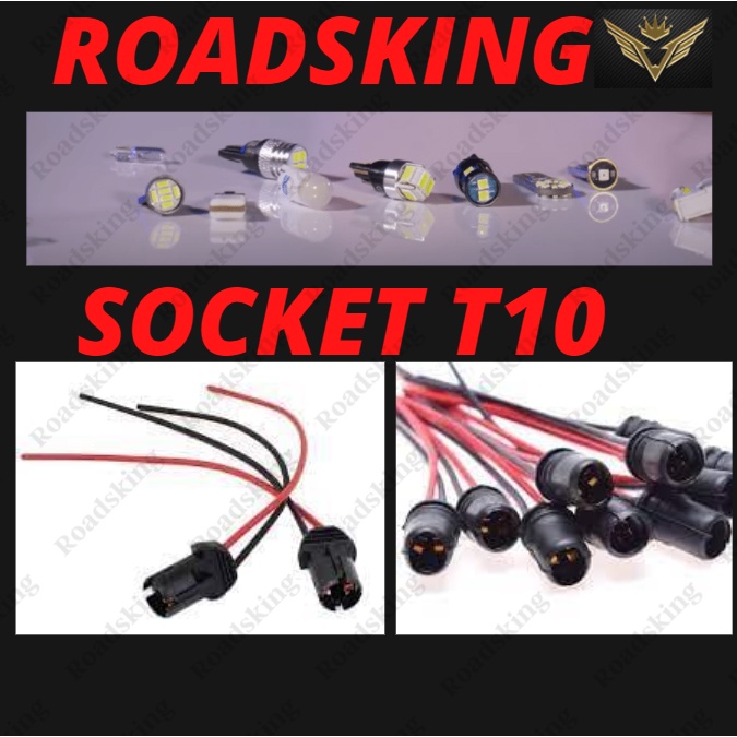CAR 12V T10 T-10 CABLE Auto Light LED Bulb Round Socket MYVI VIVA ALZA ...