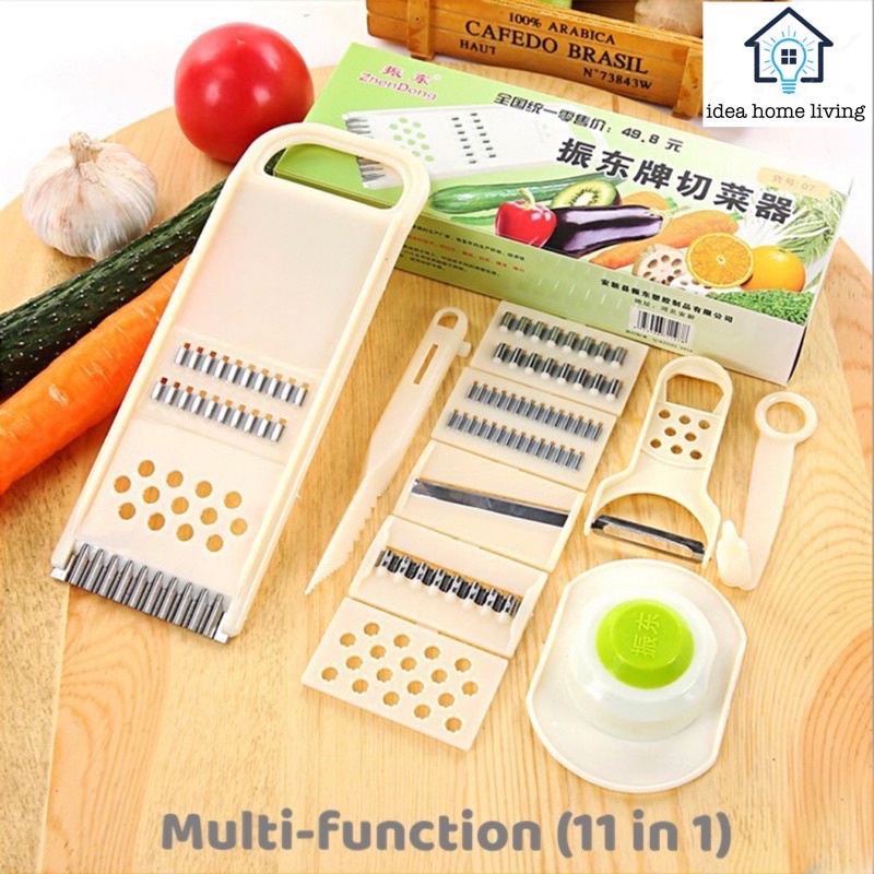 Multifunction 11 In 1 Vegetable Grater Cutter Slice Cutter Pemotong ...