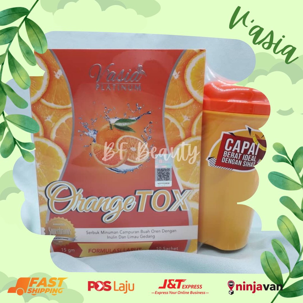 VASIA OrangeTOX - ORANGE DETOX [10 SACHET] **SHAKER INCLUDED** || READY ...