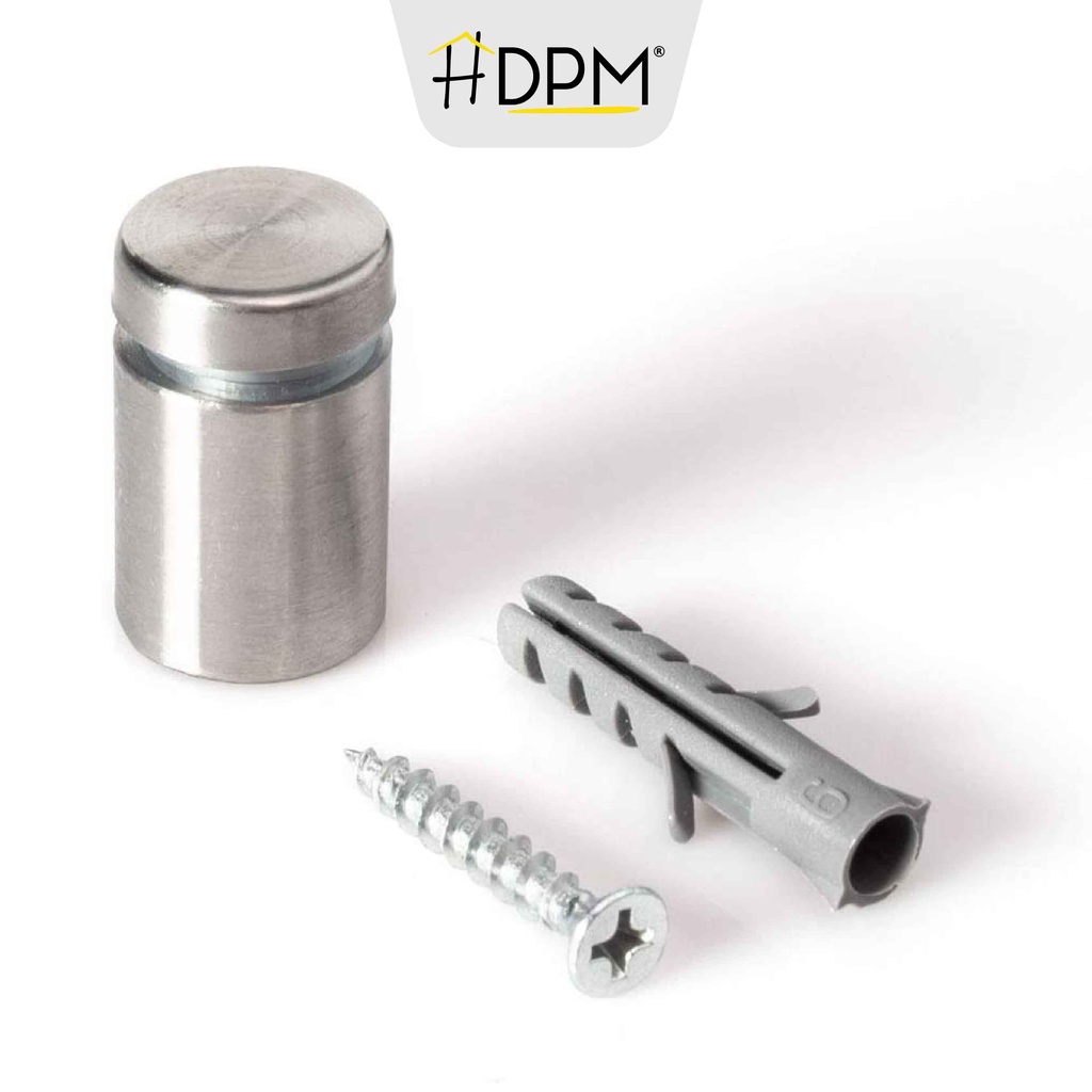 【MY Stock】SS304 12x25mm Glass Metal Advertising Signboard Standoff ...