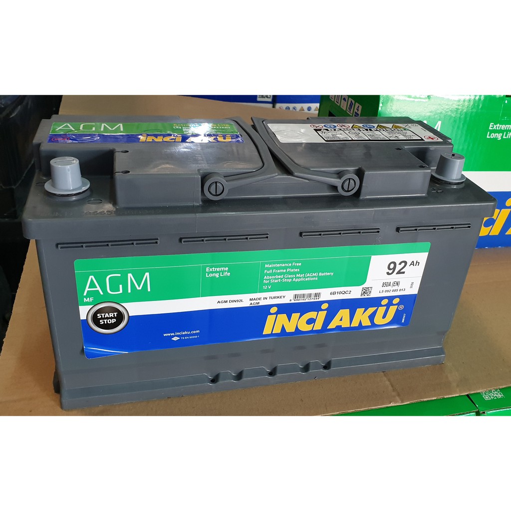 Inci Aku AGM Car Battery DIN92 L5 | Shopee Malaysia