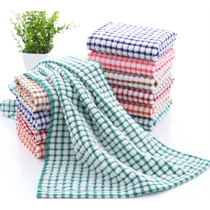 Kitchen Towel Absorbent Clean Wipe Dish Wash Cloth Kain Tuala Dapur ...