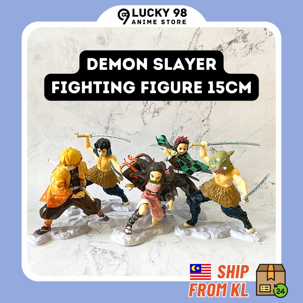 Demon Slayer Kimetsu No Yaiba Action Figure PVC Mini Figure Fighting ...
