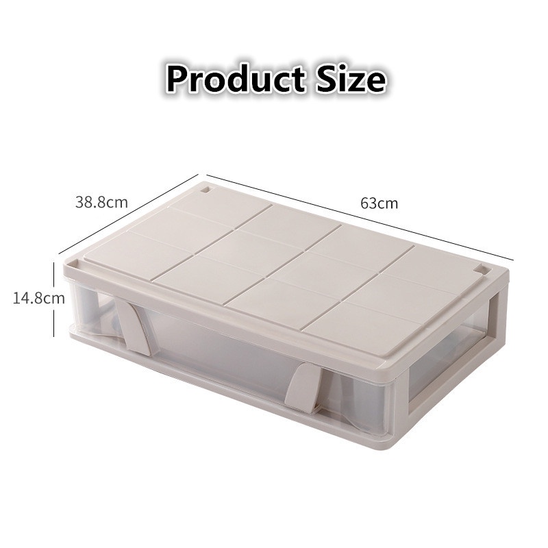 【PLAYFUL】Transparent Storage Box Kotak Simpanan Roda Storage Box with ...