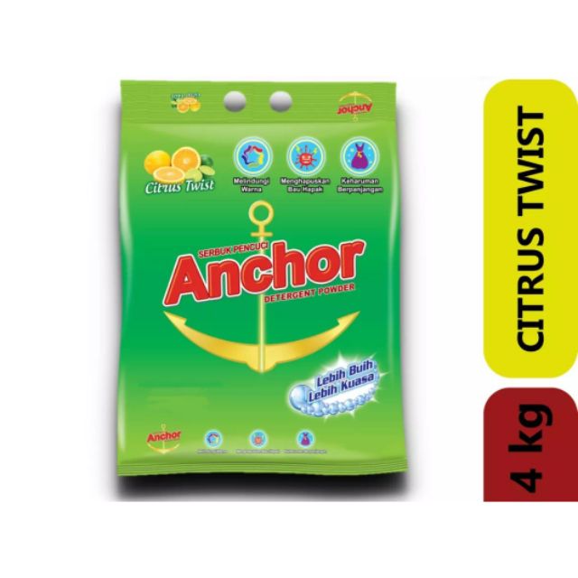 Serbuk pencuci ANCHOR CITRUS TWIST 4.0 KG | Shopee Malaysia