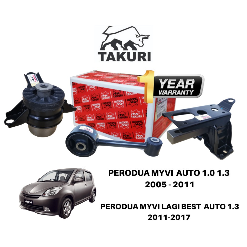 MYVI 1st Generation/ Lagi Best, Auto 1.3L Engine Mounting SET TAKURI ...