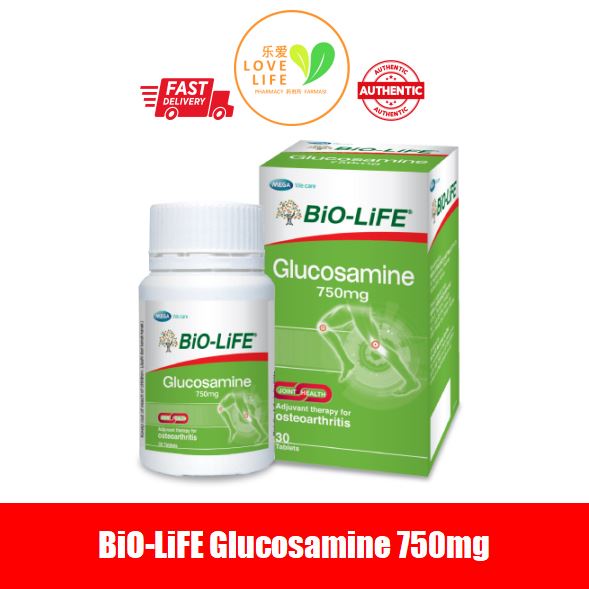 BiO-LiFE Glucosamine 750mg 30's x 3 set, 100'sx3 supplement joint ...