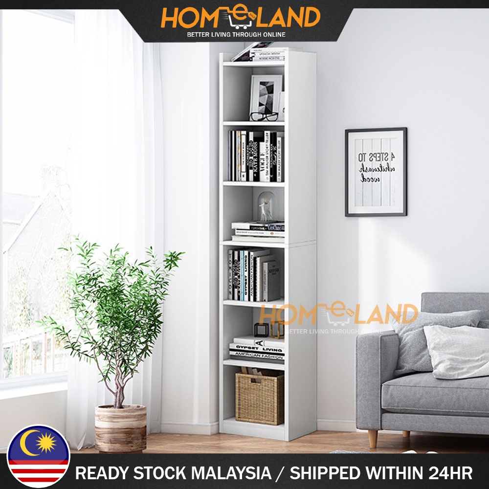 HOMELAND Bookshelf Wooden Storage Cabinet Multi Funcation Bookcase Book ...