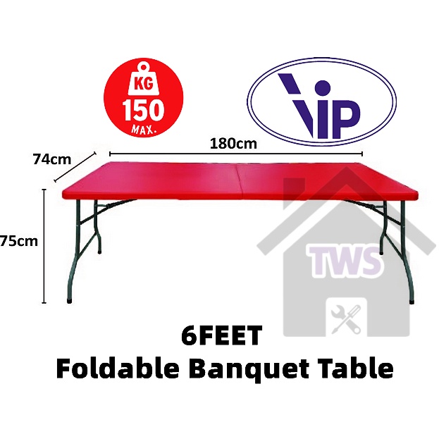 6FT /5ft /4ft Foldable Banquet Table Event / Catering / Hall / Buffet ...