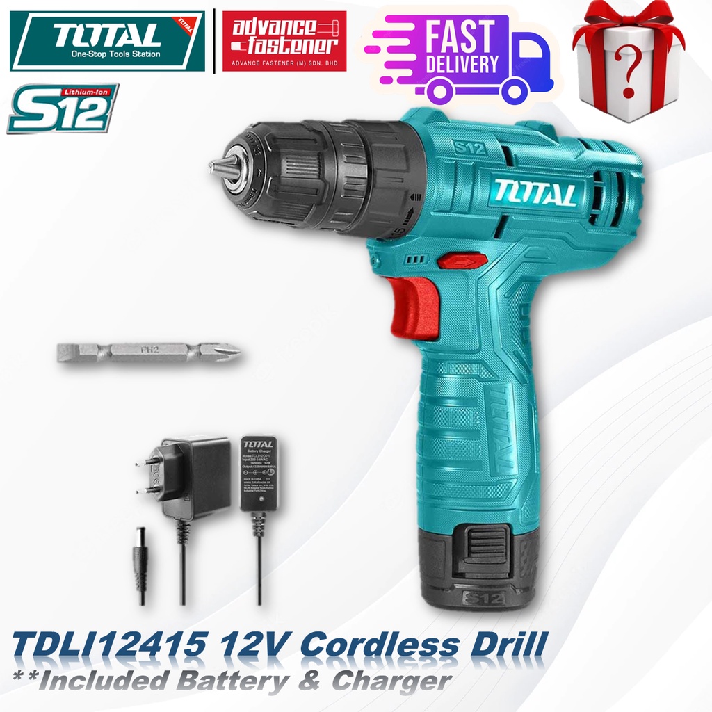 TOTAL TDLI12415 12V Lithium-ion Cordless Impact Driver Drill | Shopee ...