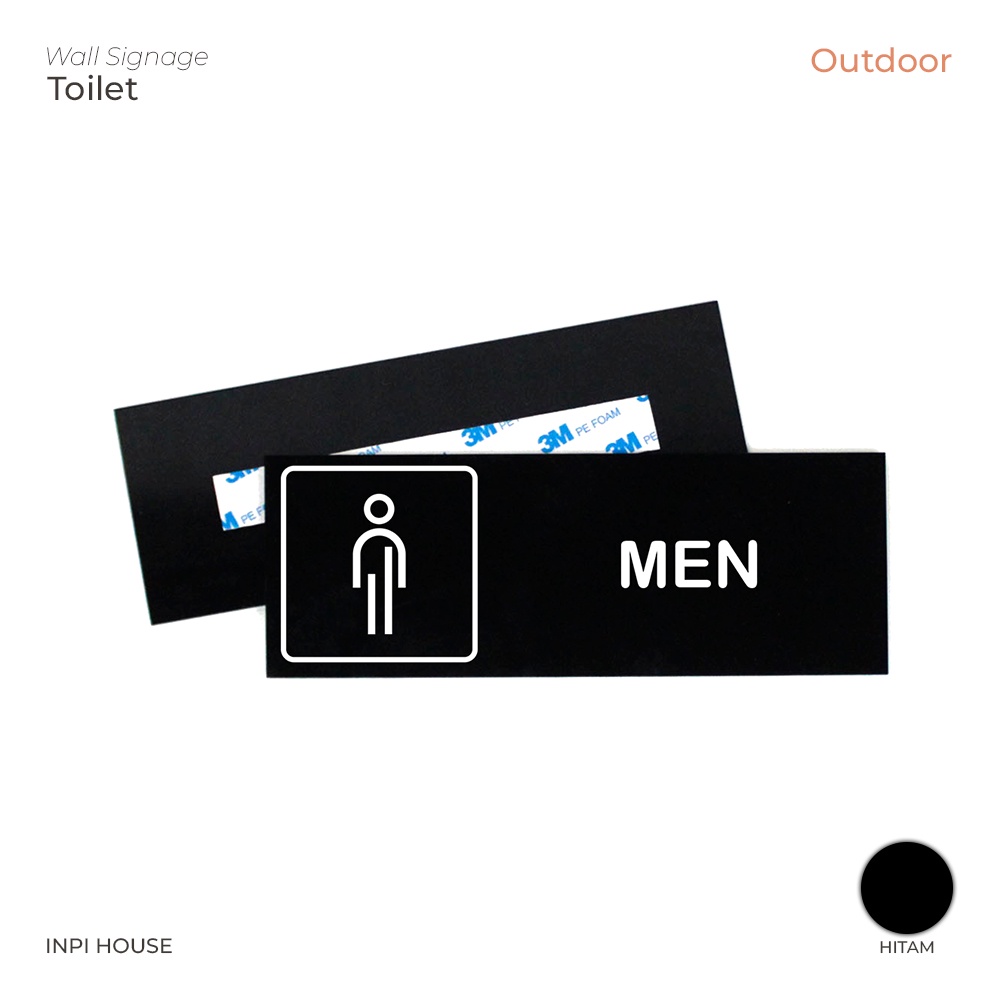 Men toilet signage - men's toilet - men's room marker - acrylic sign ...