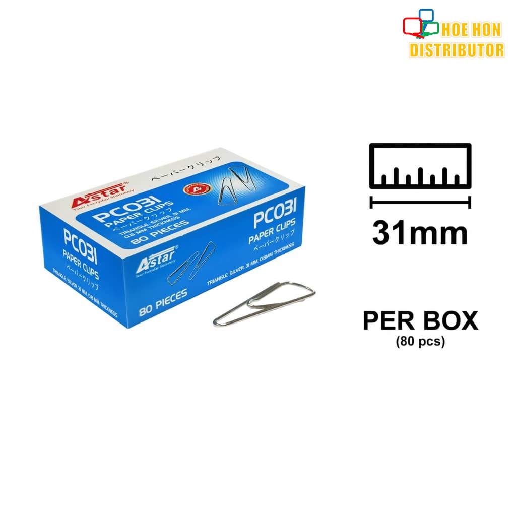 Astar Triangle Paper Clip Paper Organizer Klip kertas 回形针 031 31mm ...