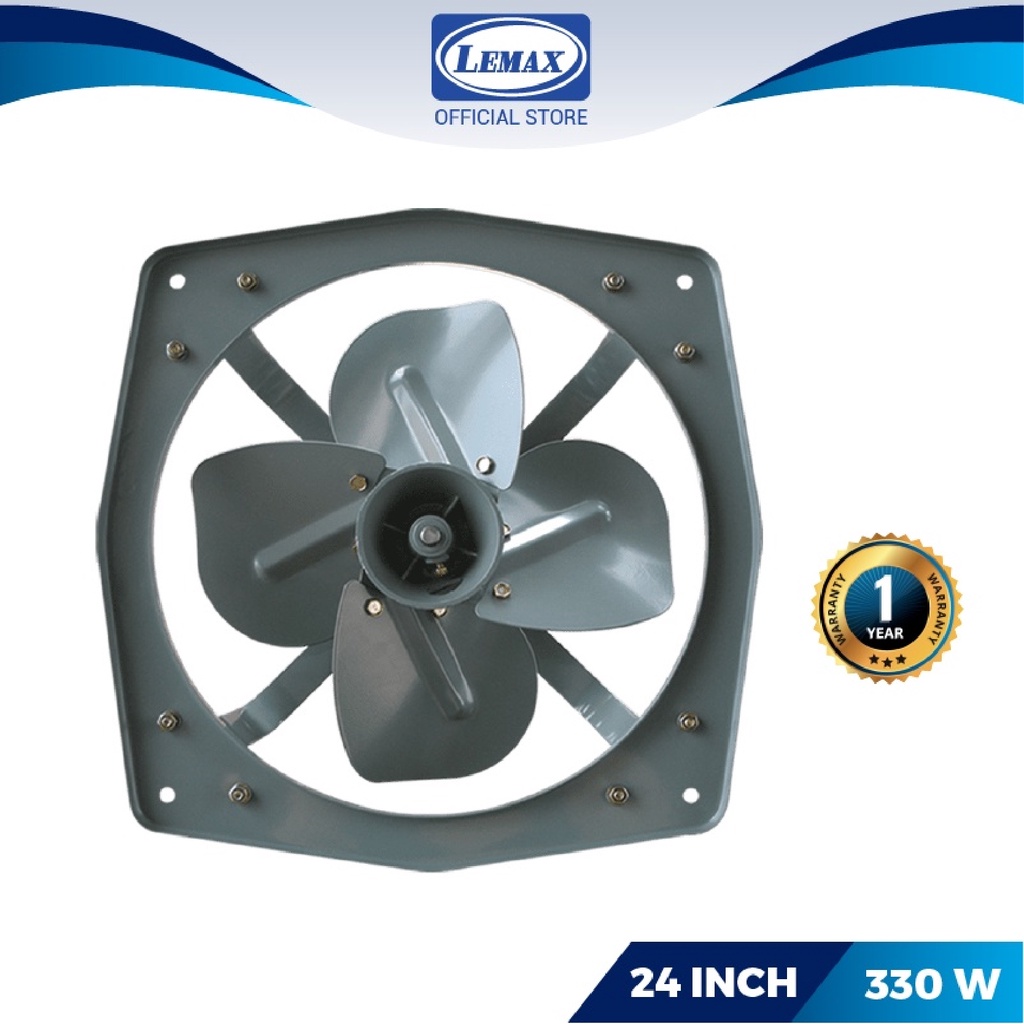LEMAX 12" 15" 18" 24" Heavy Duty Industrial Exhaust Fan Kipas Ekzos ...
