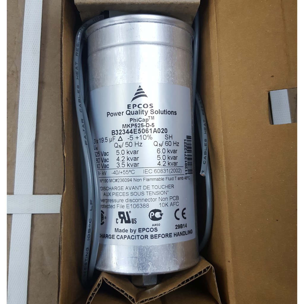 EPCOS Capacitor Bank 440V 525V power capacitor with cable | Shopee Malaysia