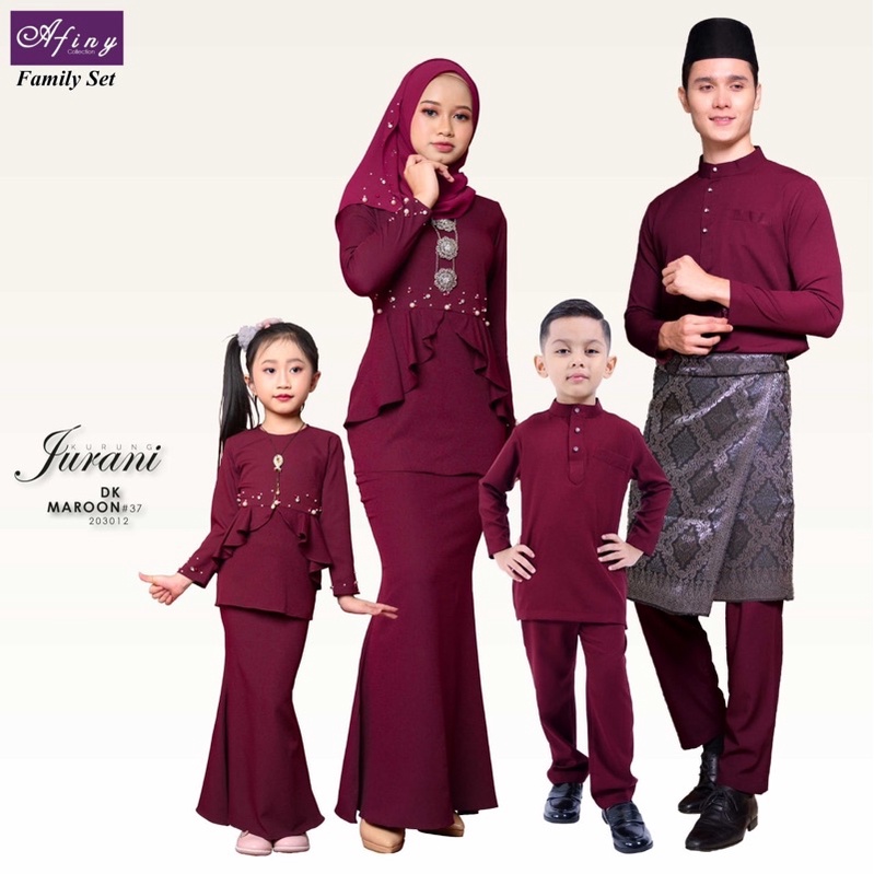 🆕[AFINY] JURANI KURUNG moden family set sedondon ibu anak girls ...